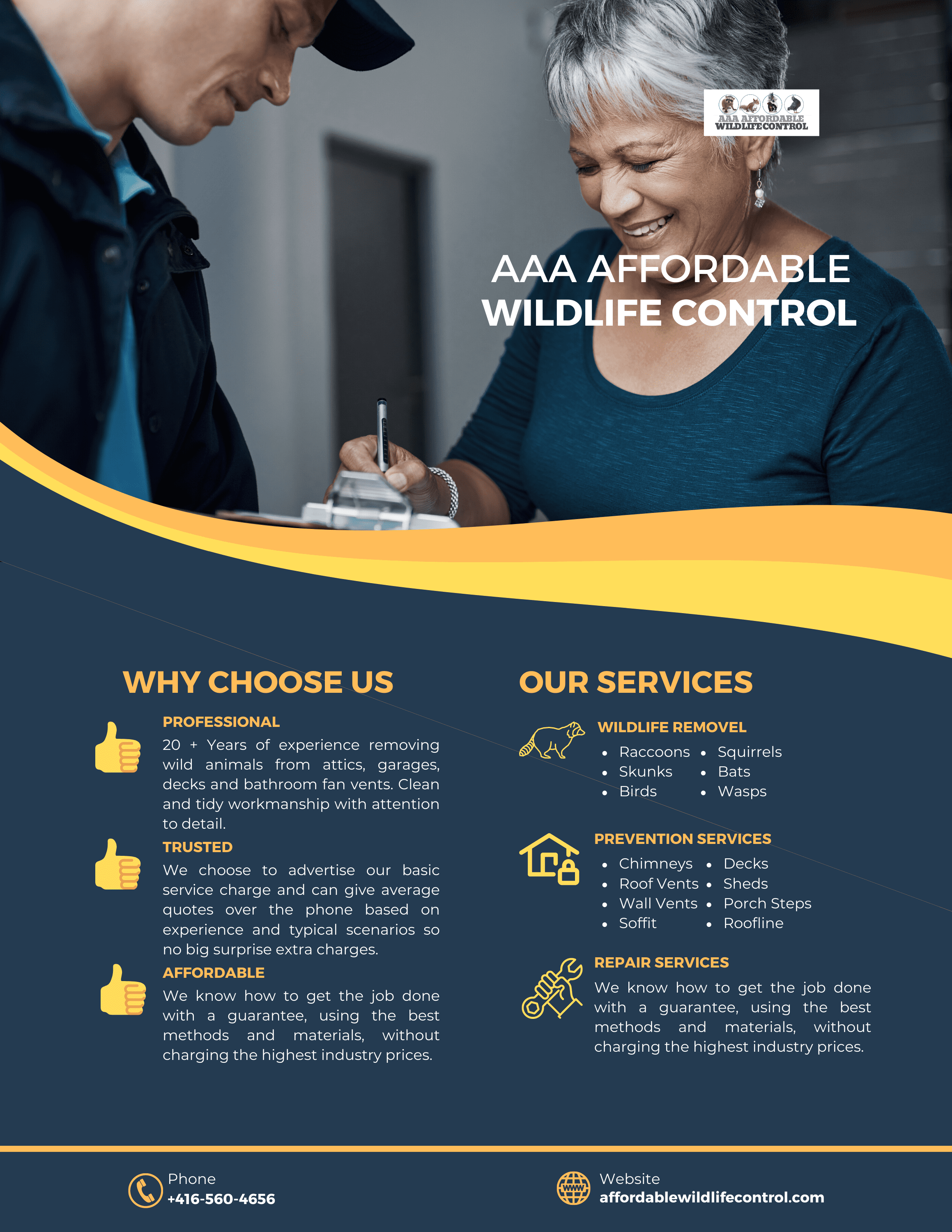 Wildlife Control | AAA Affordable Wildlife Control